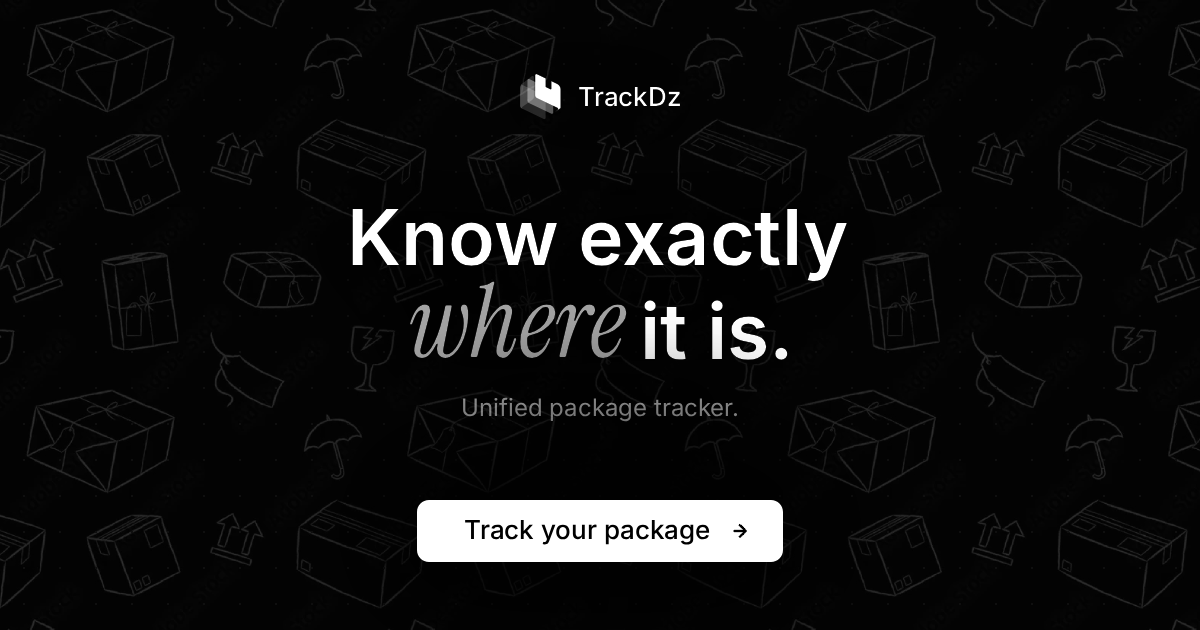 TrackDz - Track Packages from AliExpress, EMS, DHL & Multiple Carriers